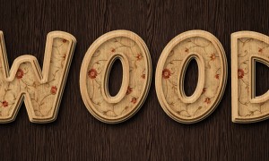 Decorated Wood Text Effect - Planet Photoshop